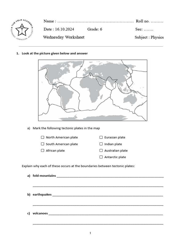Gr.6 Physics WS 16-10-2024 | PDF