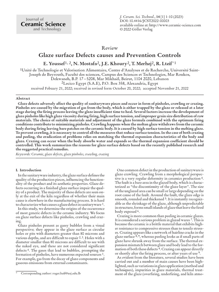 Ceramic Defects - Causes & Controls | PDF | Thermal Expansion | Fracture