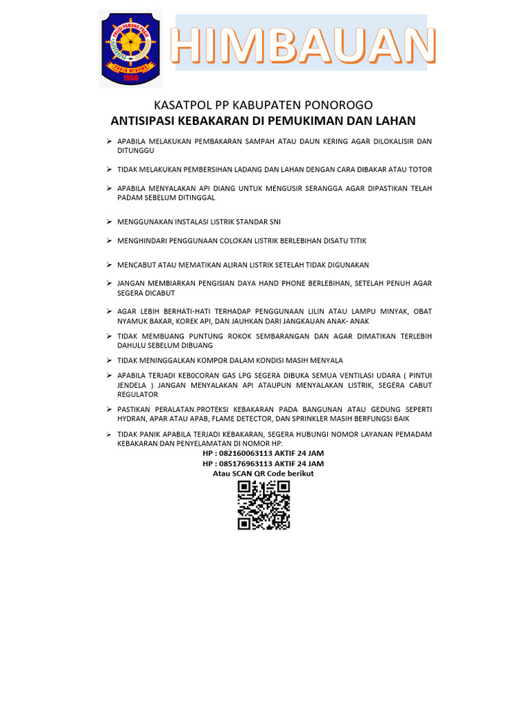 Himbauan Kebakaran | PDF