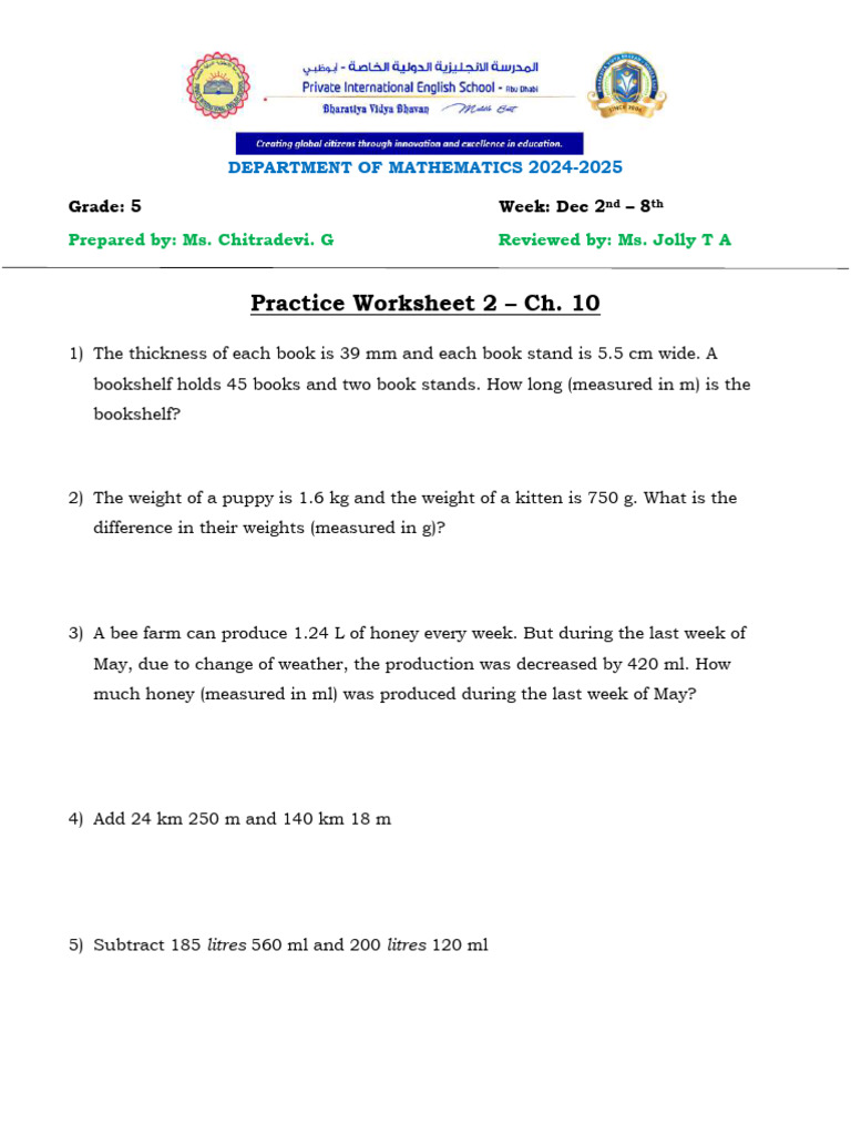 Practice Worksheet 2 - Ch. 10 | PDF