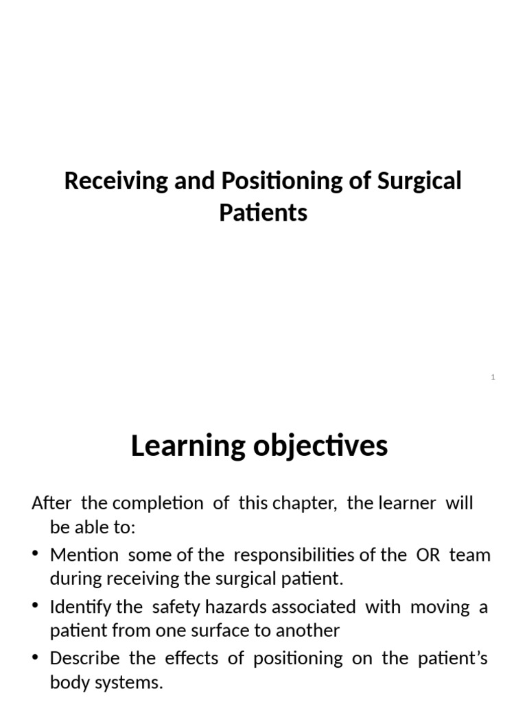 6-Surgical Patient Positioning | PDF | Surgery | Anesthesia