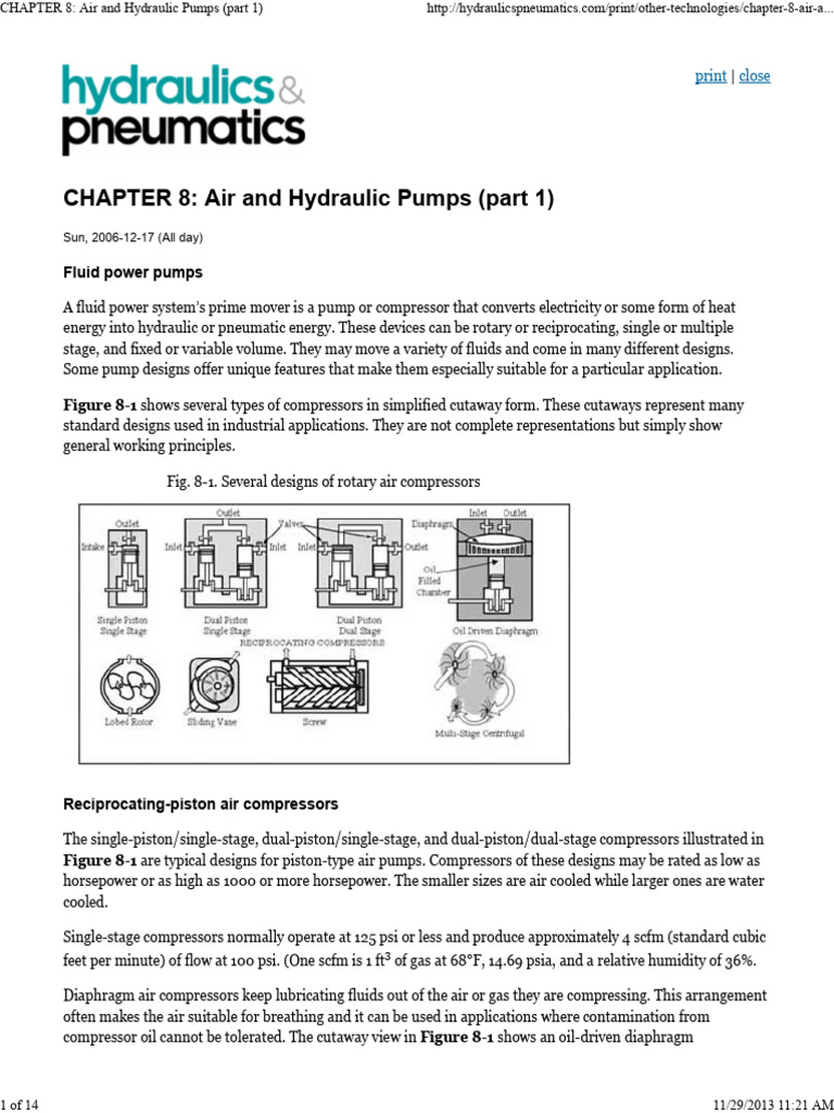 CHAPTER 8_ Air and Hydraulic Pumps (Part 1) | PDF | Pump | Valve