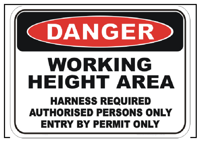 A3 - work at height entry by permit only | PDF