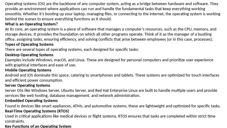 Understanding Operating Systems | PDF