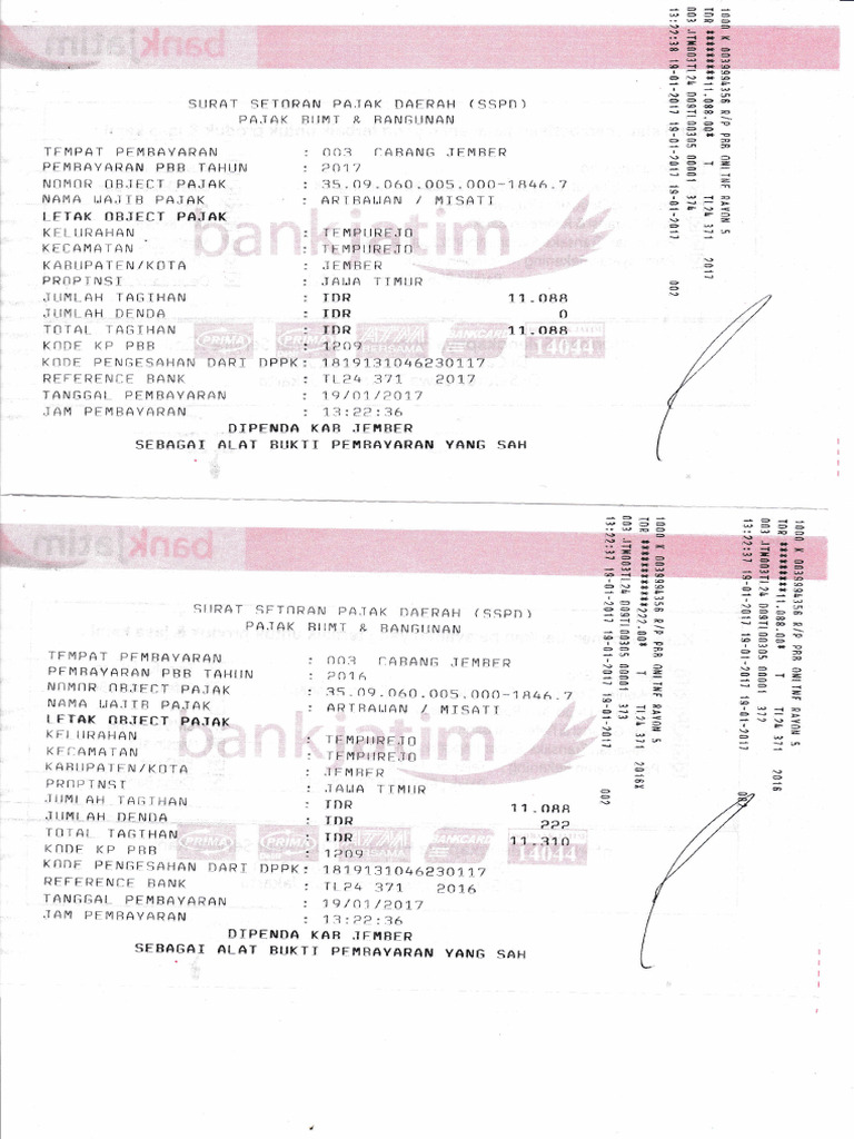 Kwitansi 2016 2017 | PDF