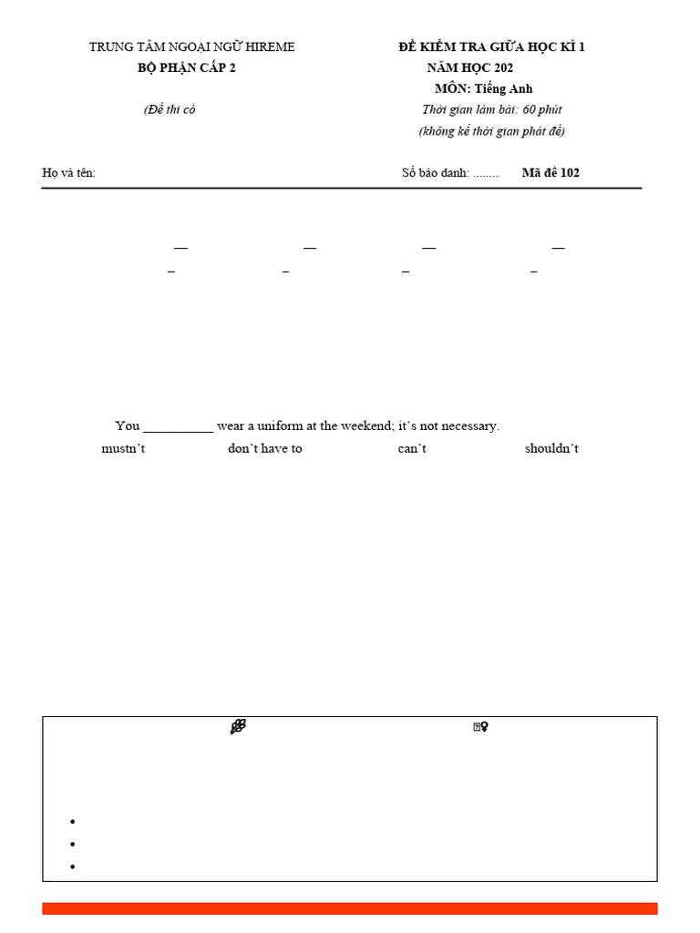 [C11.HS] ĐỀ GK1 | PDF | Adolescence | Mental Health