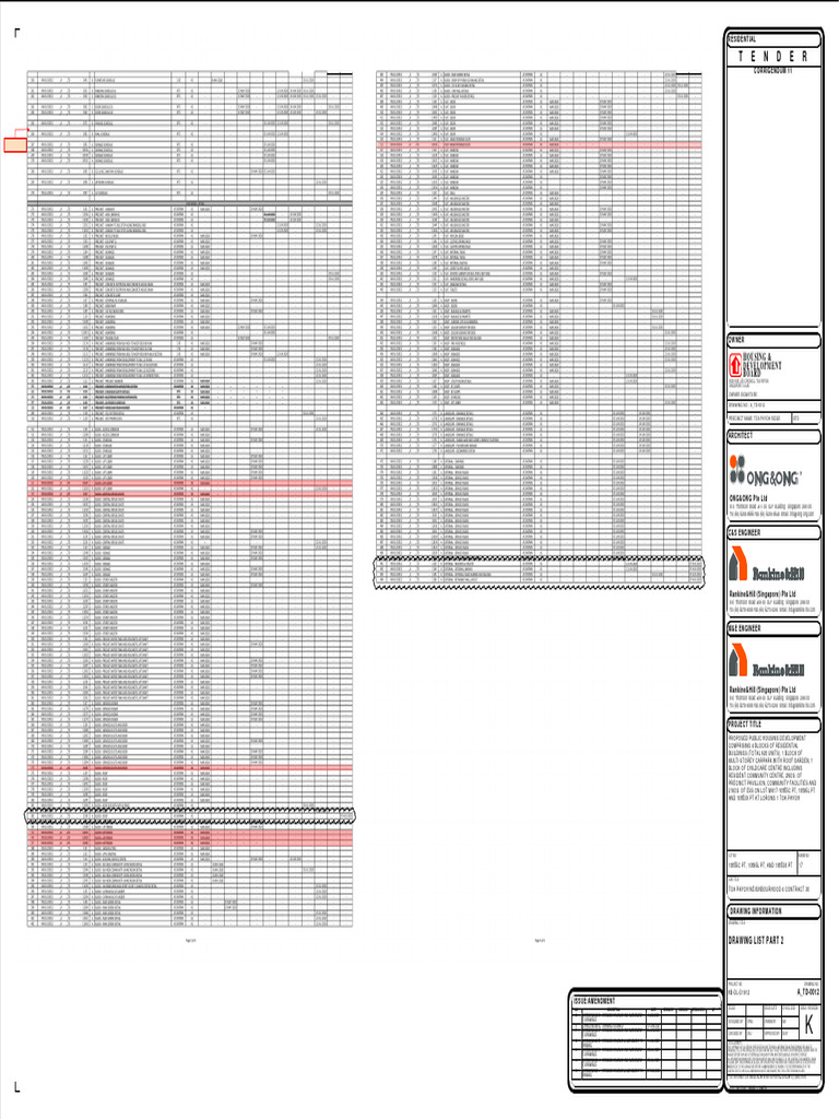 A - TD-0012 - K - Drawing List Part 2 | PDF