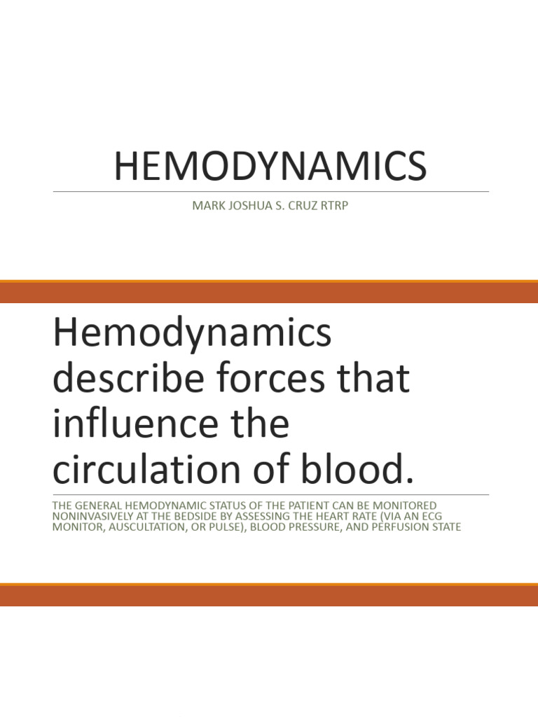 Hro5ofnks Hemodynamic-Monitoring | PDF | Blood Pressure | Atrium (Heart)