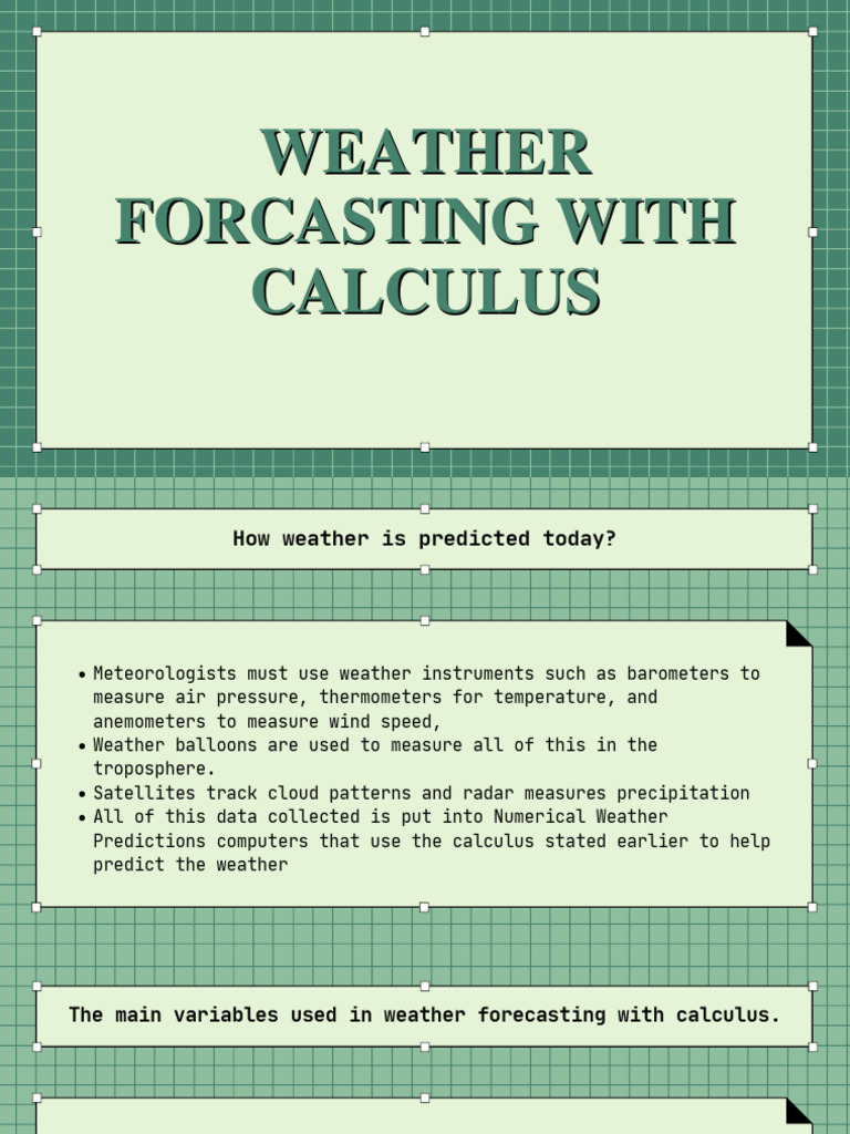 Weather Forcasting with calculus | PDF