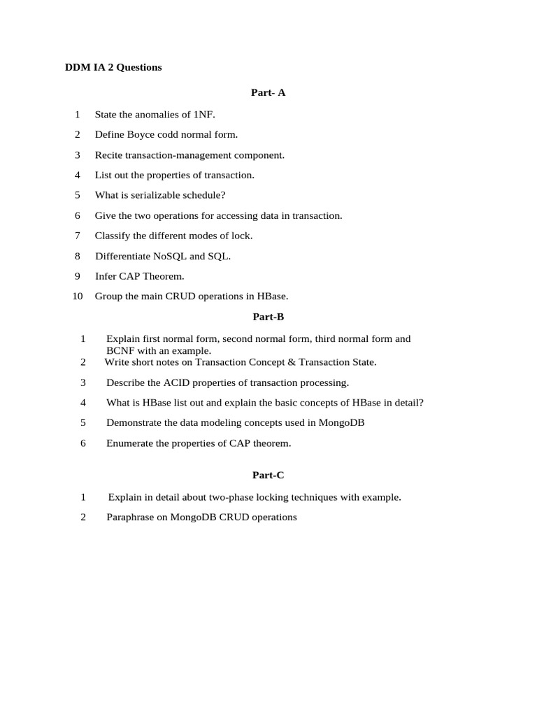 IA 2 DDM Important Questions | PDF