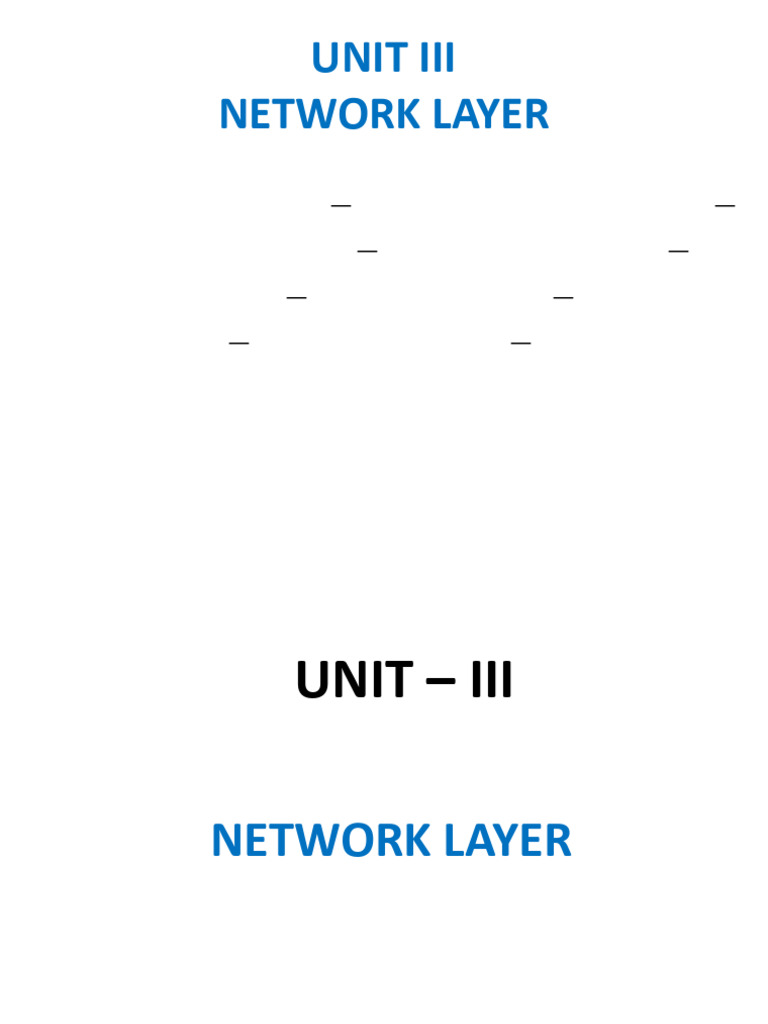 UNIT 3 Network layer | PDF | Internet Protocols | I Pv6