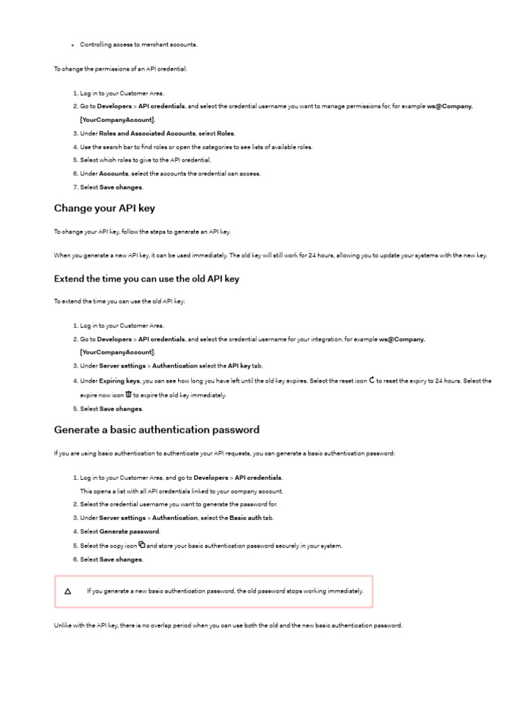 API Credentials - Adyen Docs 4 | PDF | Password | Login