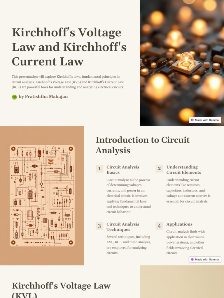 Kirchhoffs Voltage Law and Kirchhoffs Current Law | PDF | Electrical ...