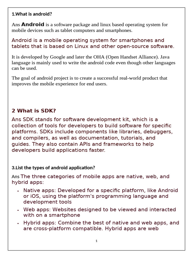 mobiledevlopment | PDF | Android (Operating System) | Mobile App