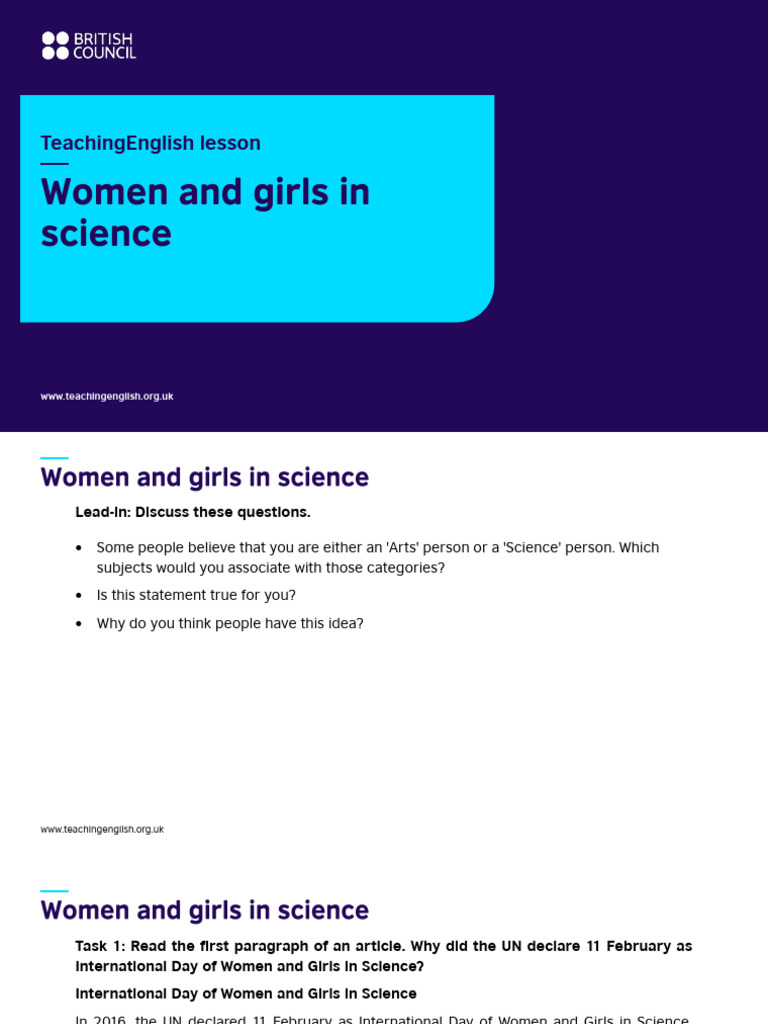 Encouraging Women in STEM Education | PDF | Science, Technology ...