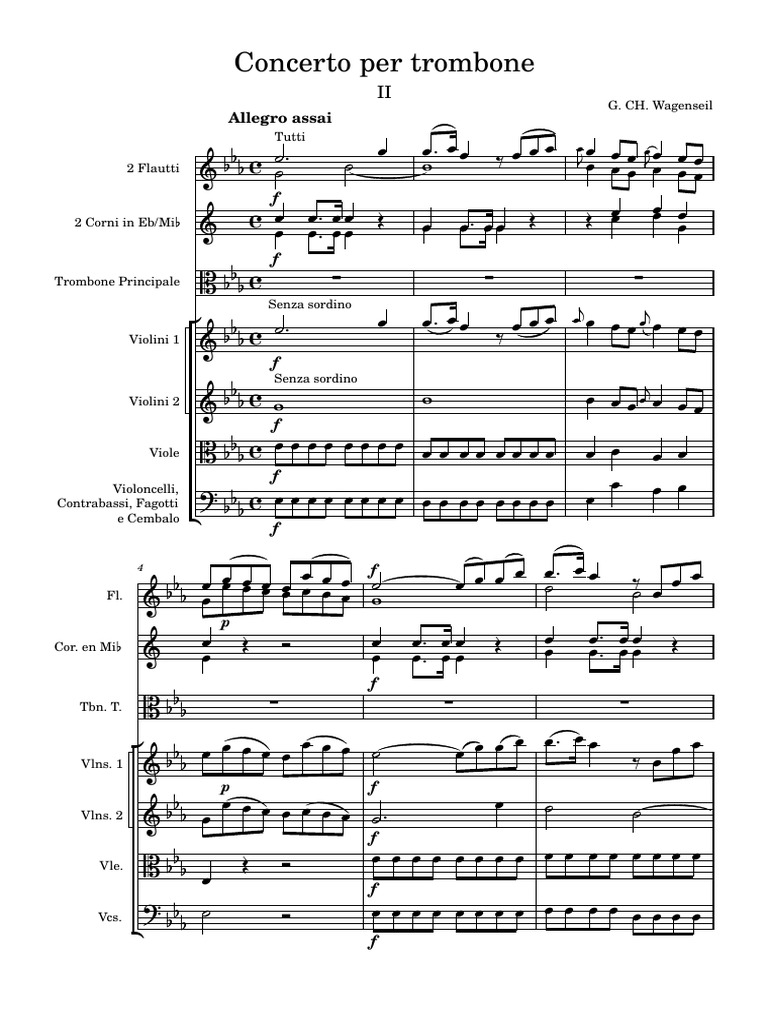 Concerto Per Trombone-Partitura - y - Partes | PDF | Musical ...