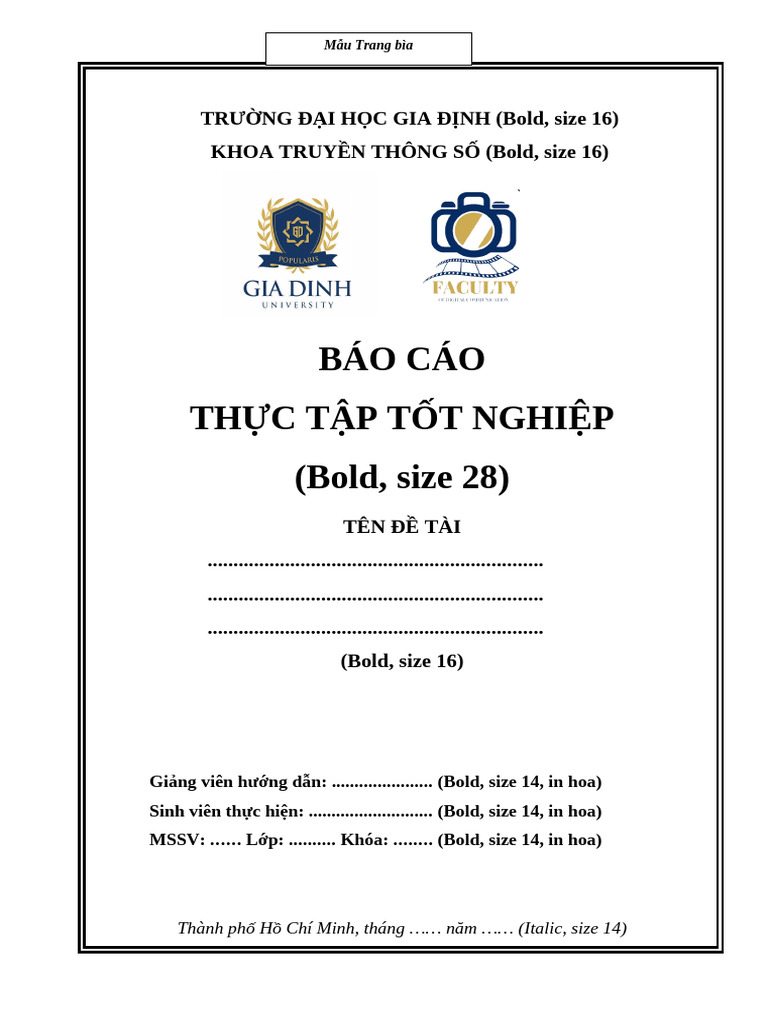 Mau Bao Cao THUC TAP TOT NGHIEP | PDF