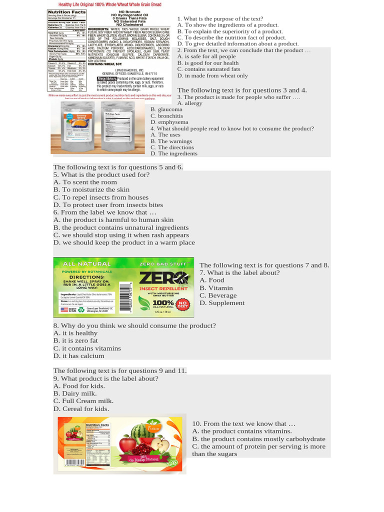 Product Labeling and Usage Guide | PDF | Milk | Foods
