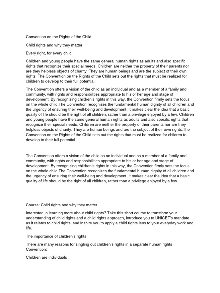 Document | PDF | Children's Rights | Rights