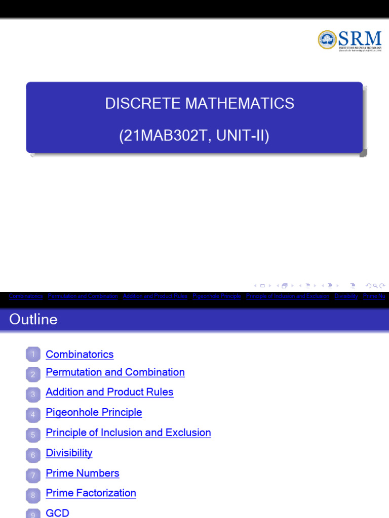 UNIT 2 | PDF | Prime Number | Combinatorics