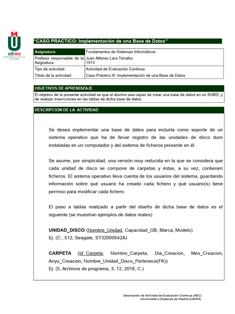AEC3_Implementacion | PDF | Mi sql | Archivo de computadora