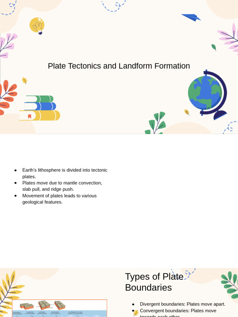 Plate Tectonics & Landform Formation | PDF | Plate Tectonics | Volcano