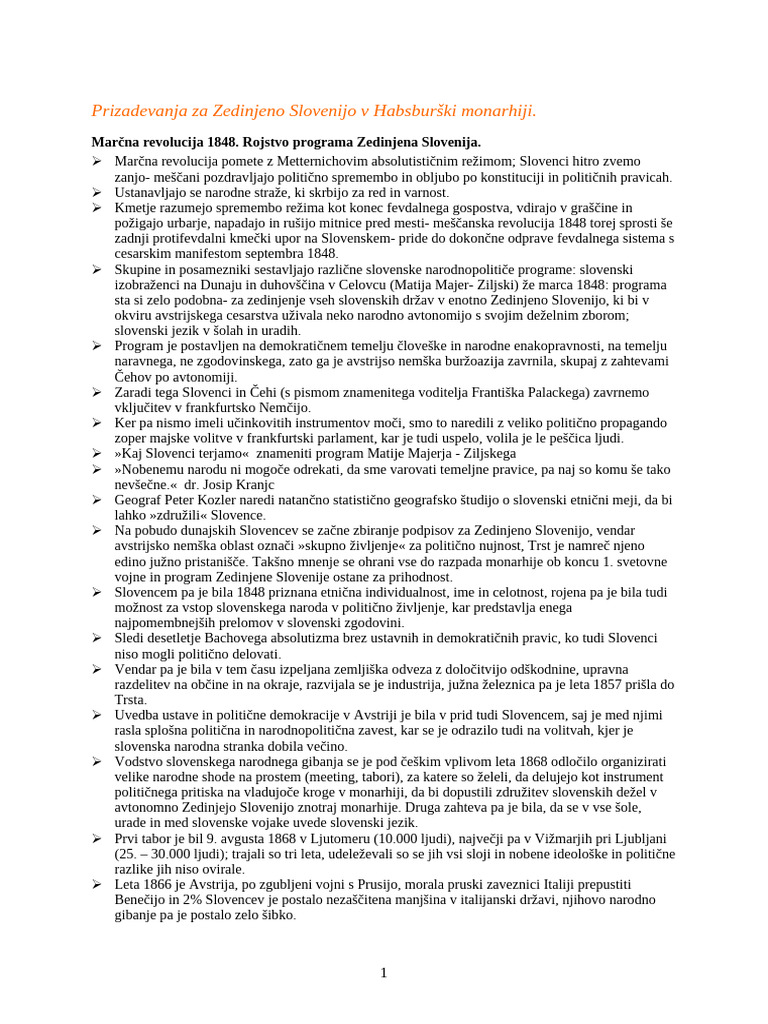 Kratka Zgodovina Slovencev | PDF