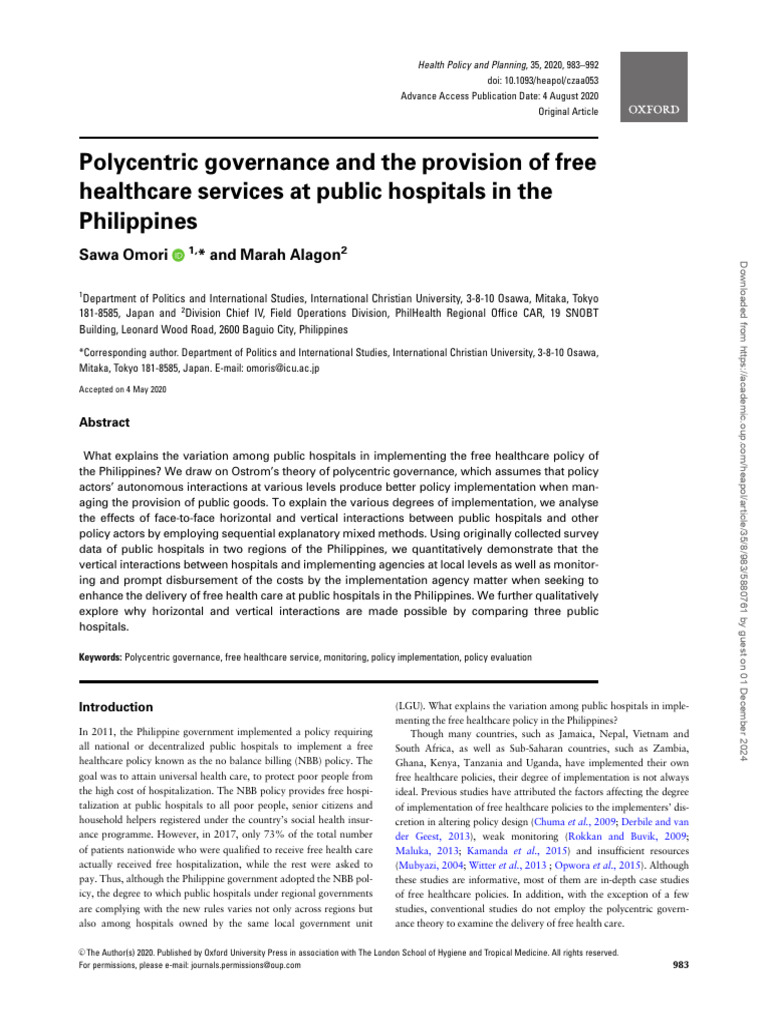 Polycentric Govrnance | PDF | Quantitative Research | Governance