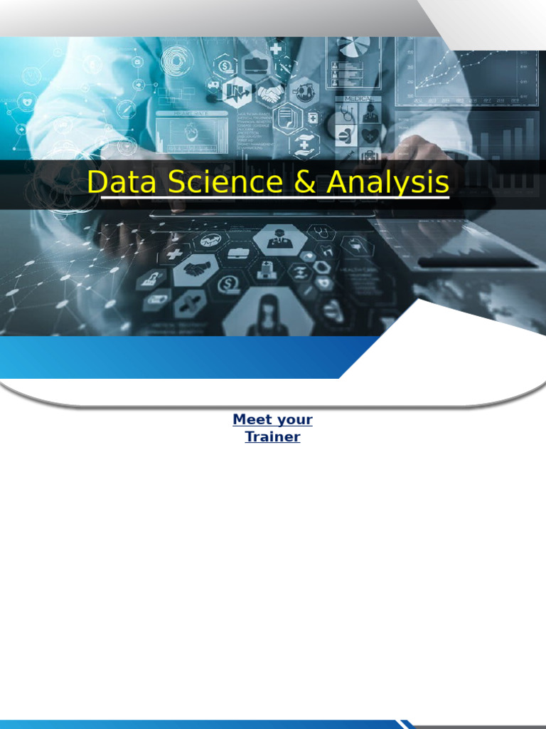 Data Science & Analysis Basiscs | PDF