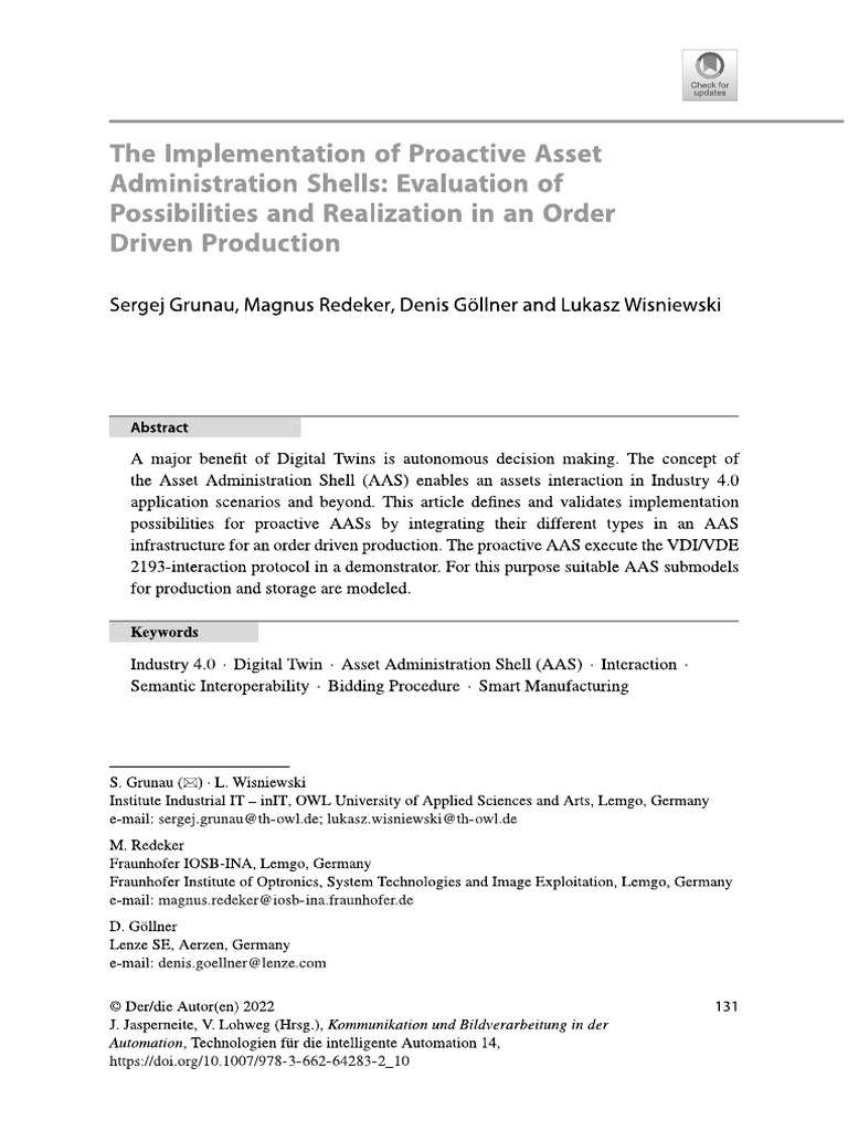 The Implementation of Proactive Asset | PDF