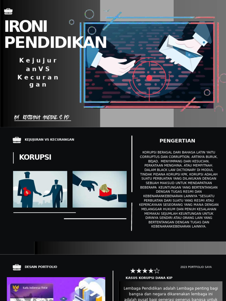 Hitam Putih Simpel Minimal Desain Portfolio Presentation-dikompresi | PDF