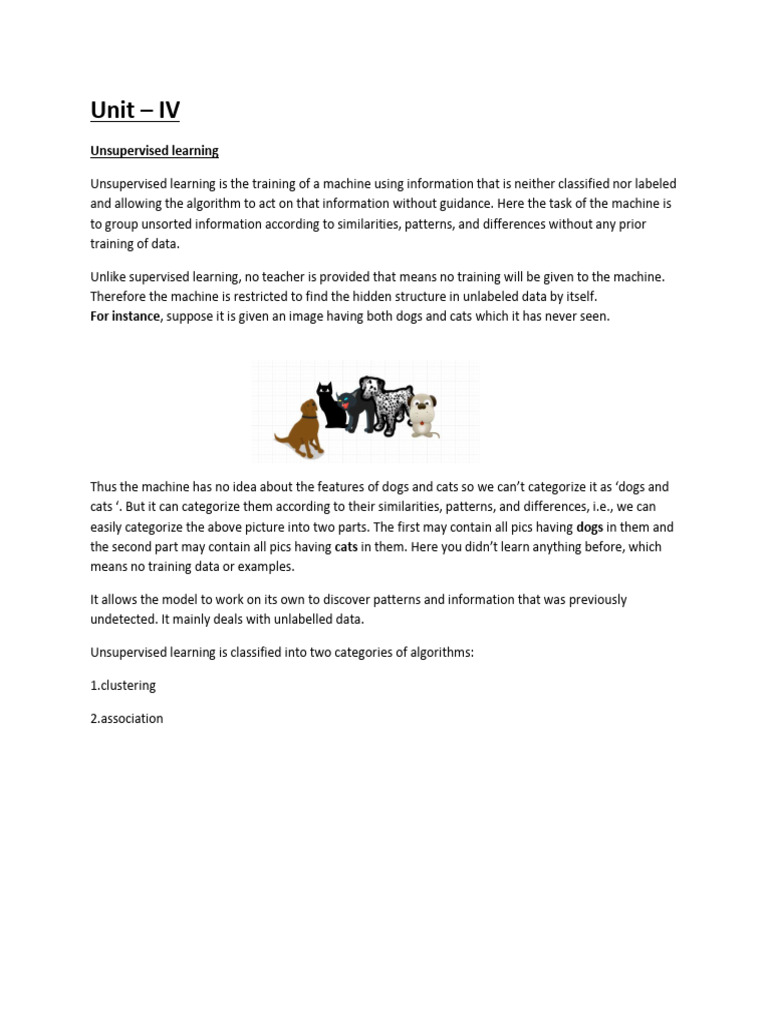 ML_unit_4 | PDF | Principal Component Analysis | Cluster Analysis