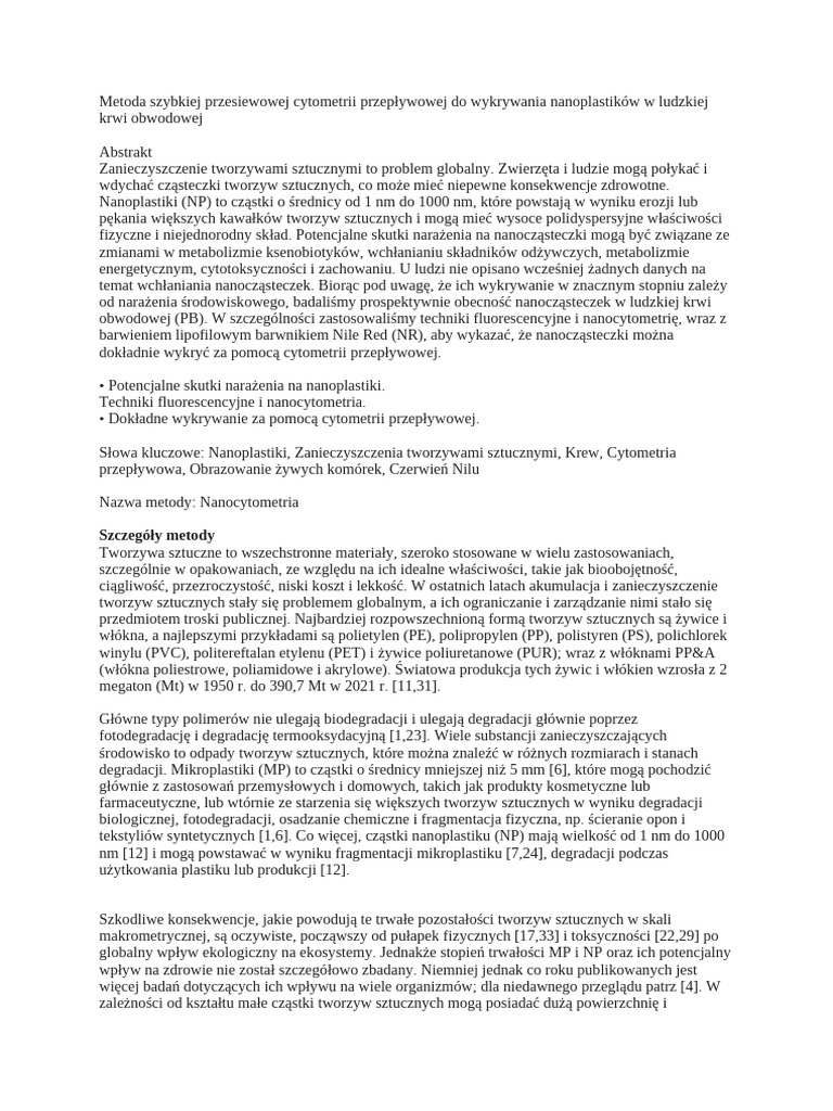Cytometria Po Polsku | PDF