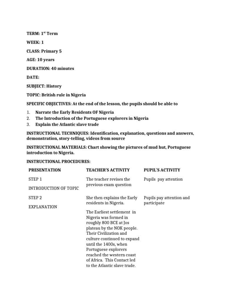 British Rule in Nigeria | PDF | Nigeria | Atlantic Slave Trade