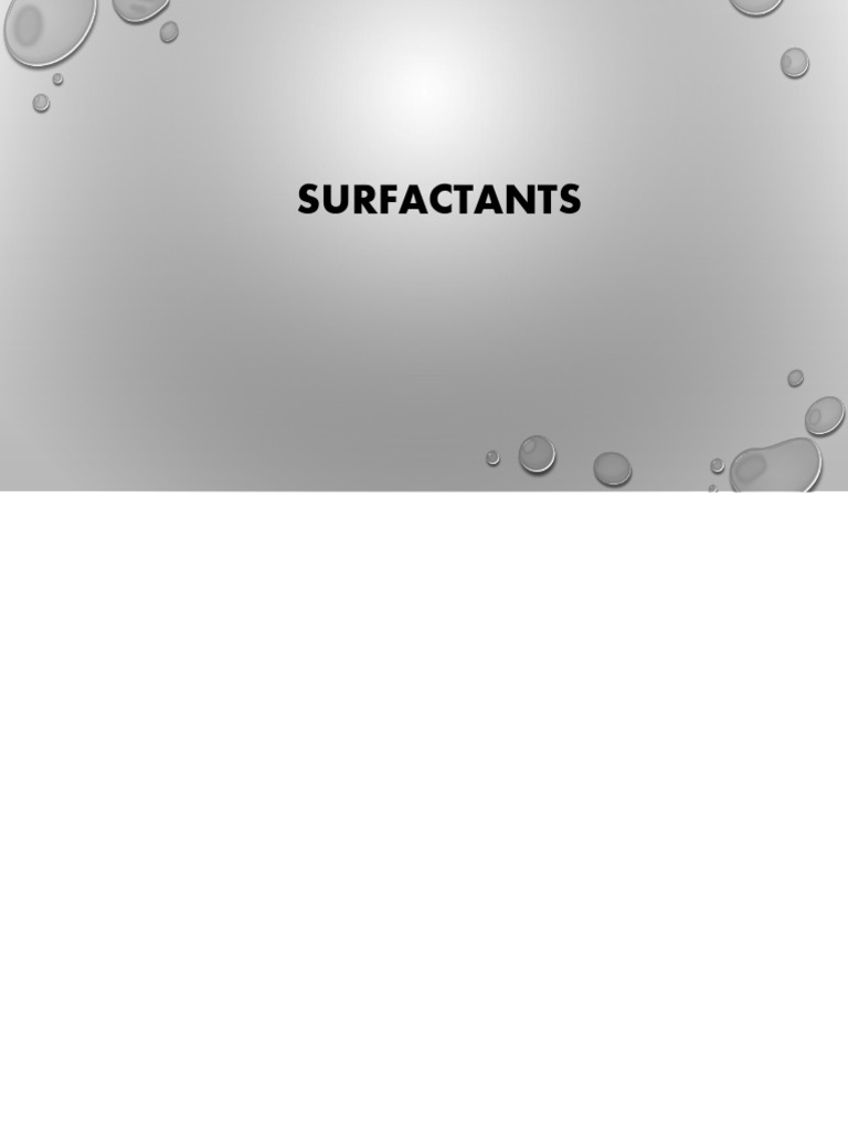 Surfactants Industrial Chemistry | PDF