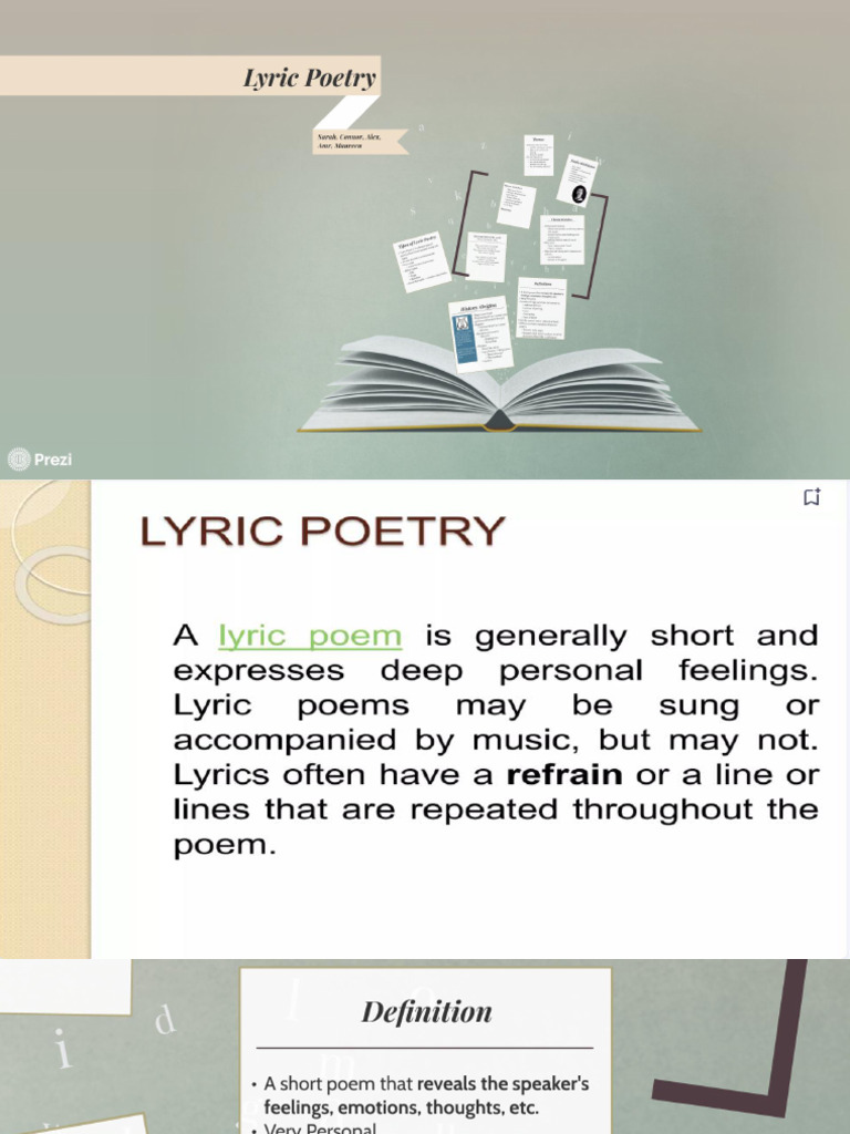 Types of Lyric Poetry Explained | PDF