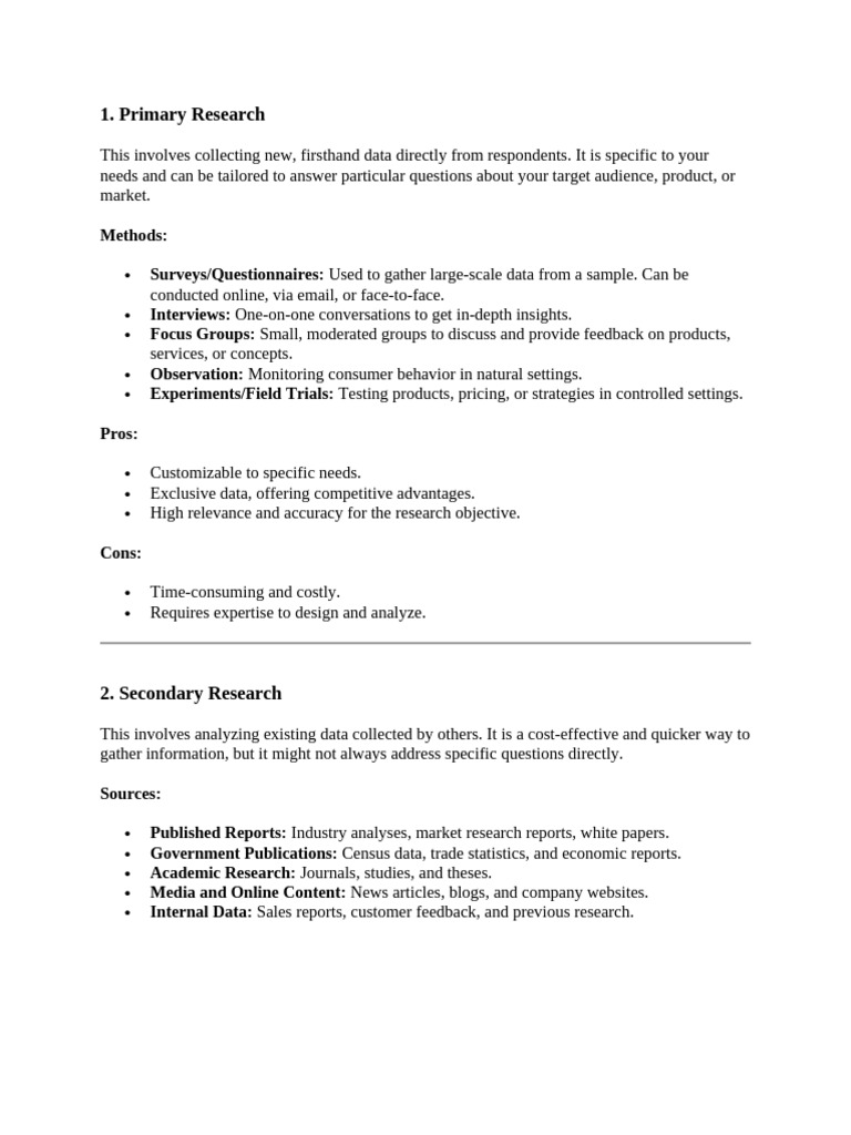 Research Methods Overview | PDF