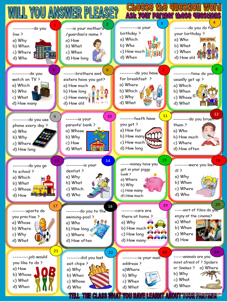 Question Words+ Pair Work - Conversation | PDF