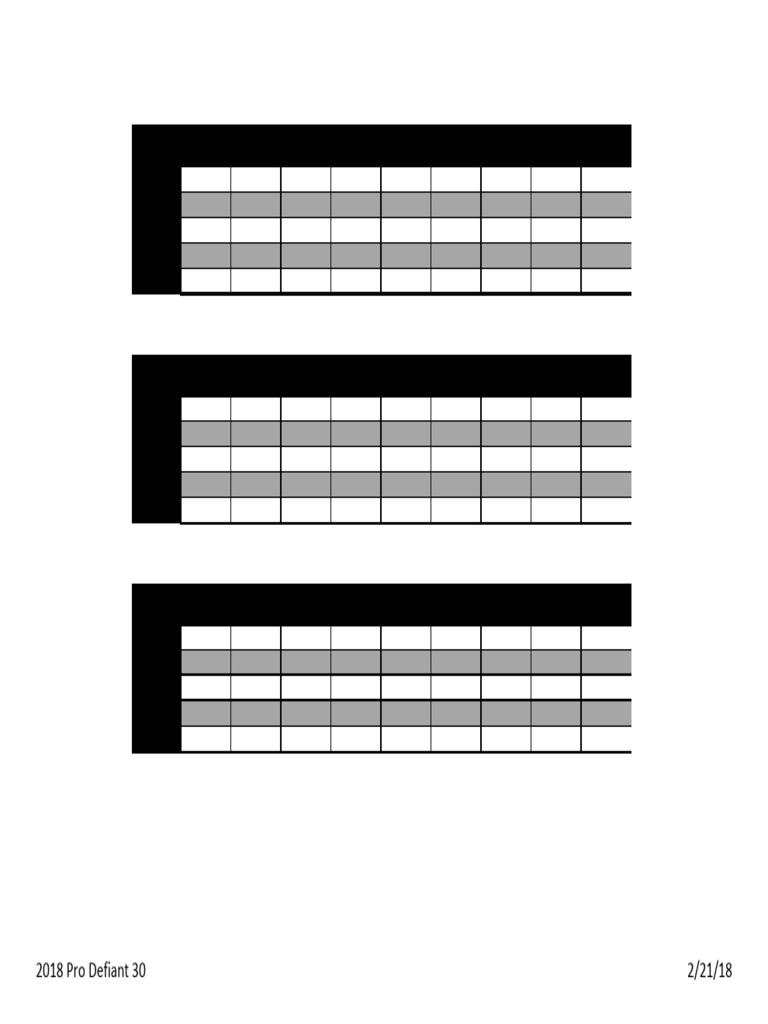 Hoyt Defiant 30 Tune Chart With String Plan | PDF