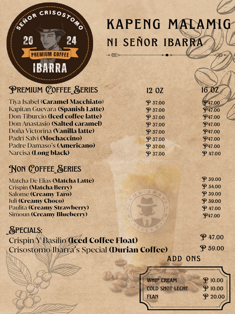 Brown Texture Classic Vintage Menu | PDF