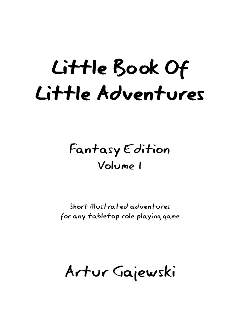 Little_Book_Of_Little_Adventures_Volume_1 | PDF