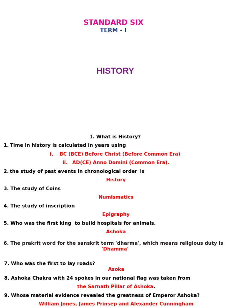 Class 6 Term 1 History Cha 1 And 2 Pdf Homo Ashoka 