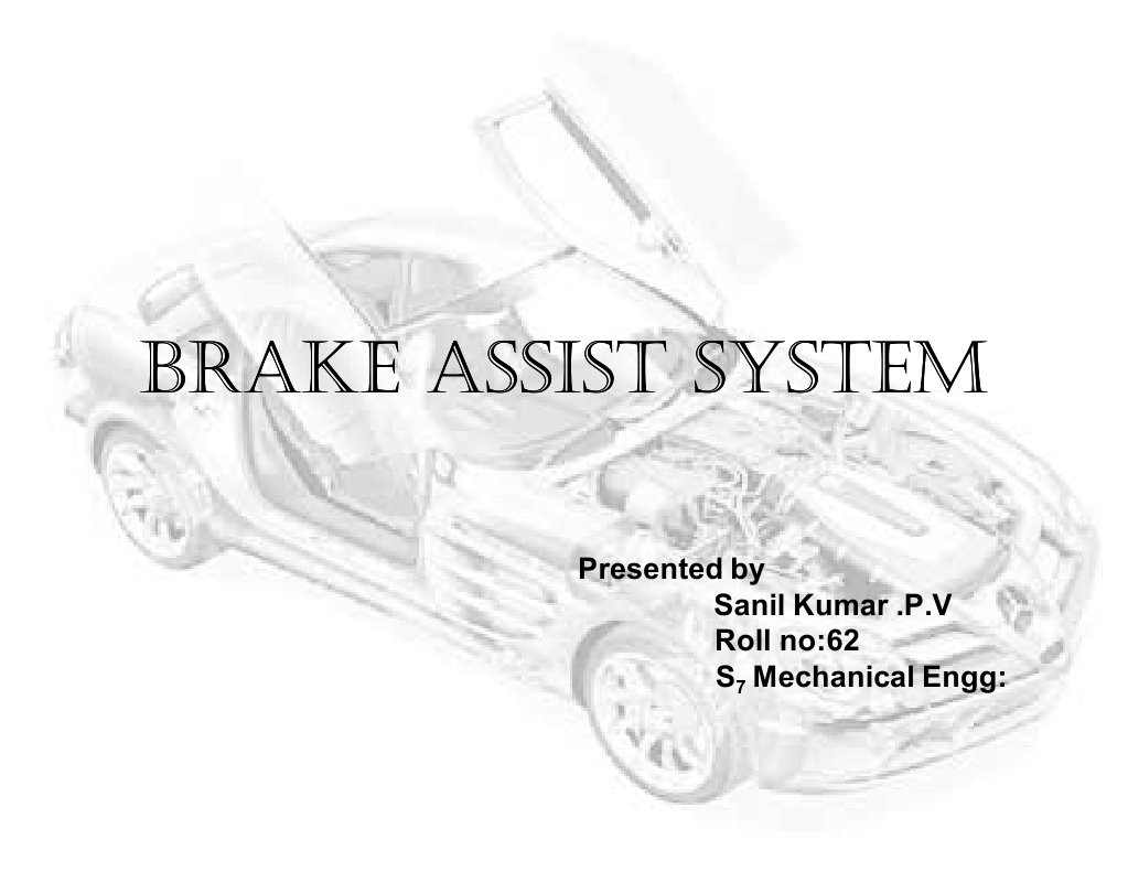 Brake Assist System | PDF