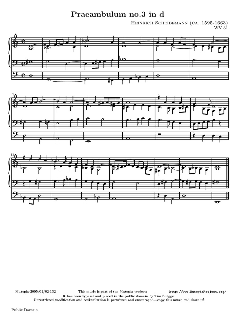 Scheidemann D Moll No3 | PDF