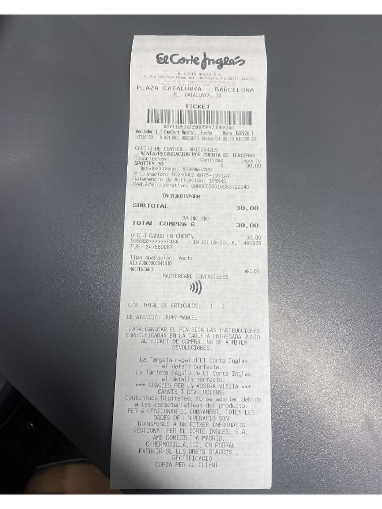 Spotify Ticket | PDF