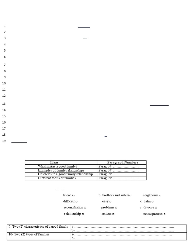 ANG- Devoir Zonal N°1 2nde L | PDF | Family | Social Psychology ANG- Devoir Zonal N°1 2nde L | PDF | Family | Social Psychology