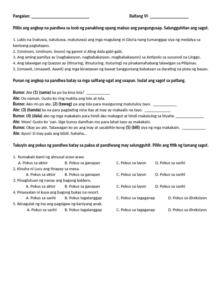 MODULE-FILIPINO | PDF