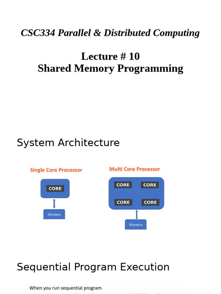 Lecture 10 Openmp Introduction Pdf