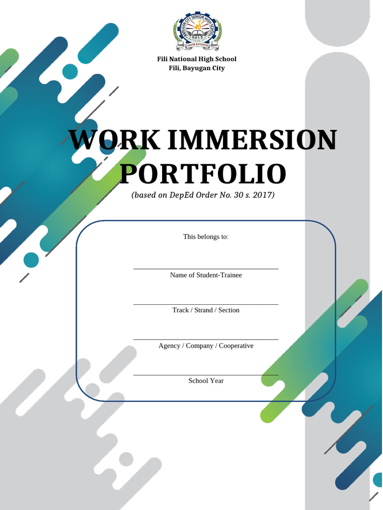 Work Immersion Portfolio Based on Deped (36) | PDF | Job Interview ...