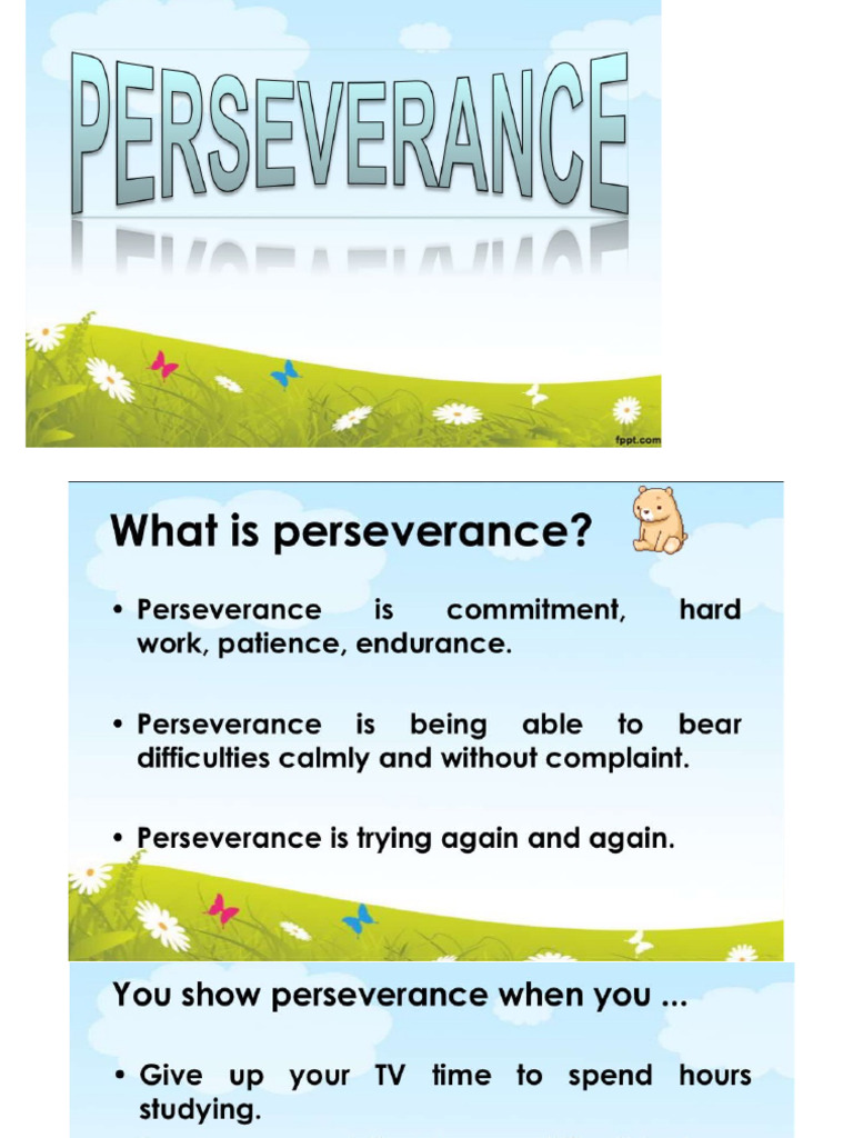 Values 6-Lesson 2-Perseverance | PDF